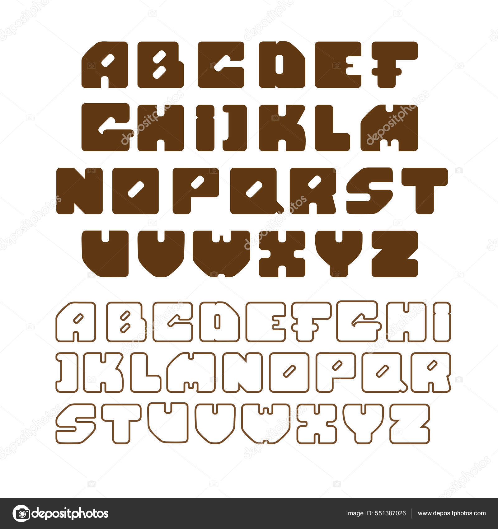 ABC. Modern geometric modular font design. Trendy alphabet letters ...