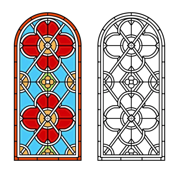 Stained Glass Template Frame Arched Textured Stained Glass Window In