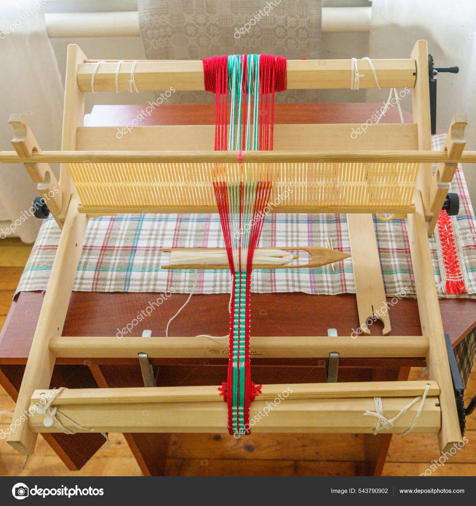 Close View Ancient Weaving Loom Handmade Traditional Concept Folk ...