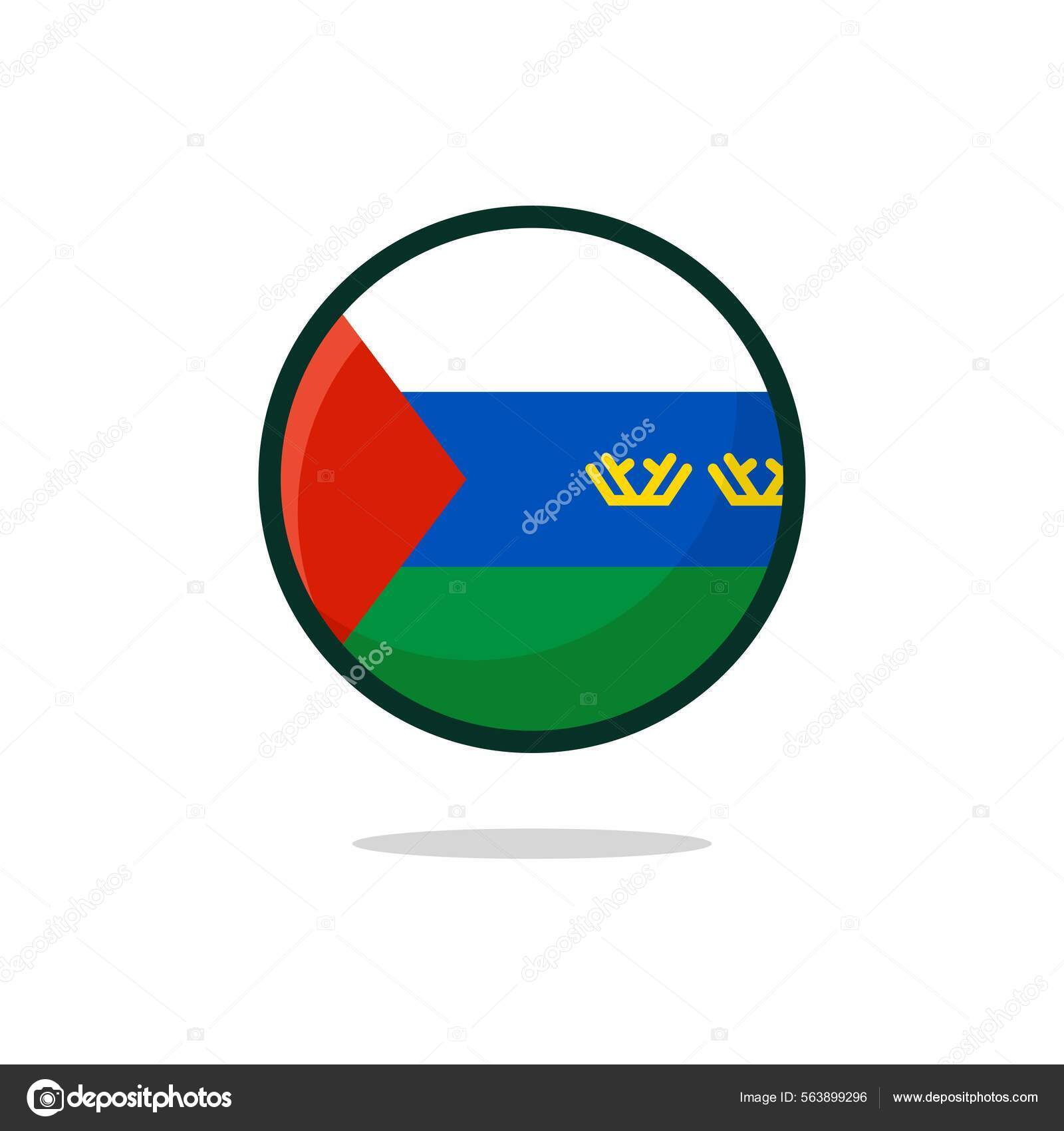 Tyumen Flag Icon Tyumen Flag Flat Style Isolated White Background Stock ...