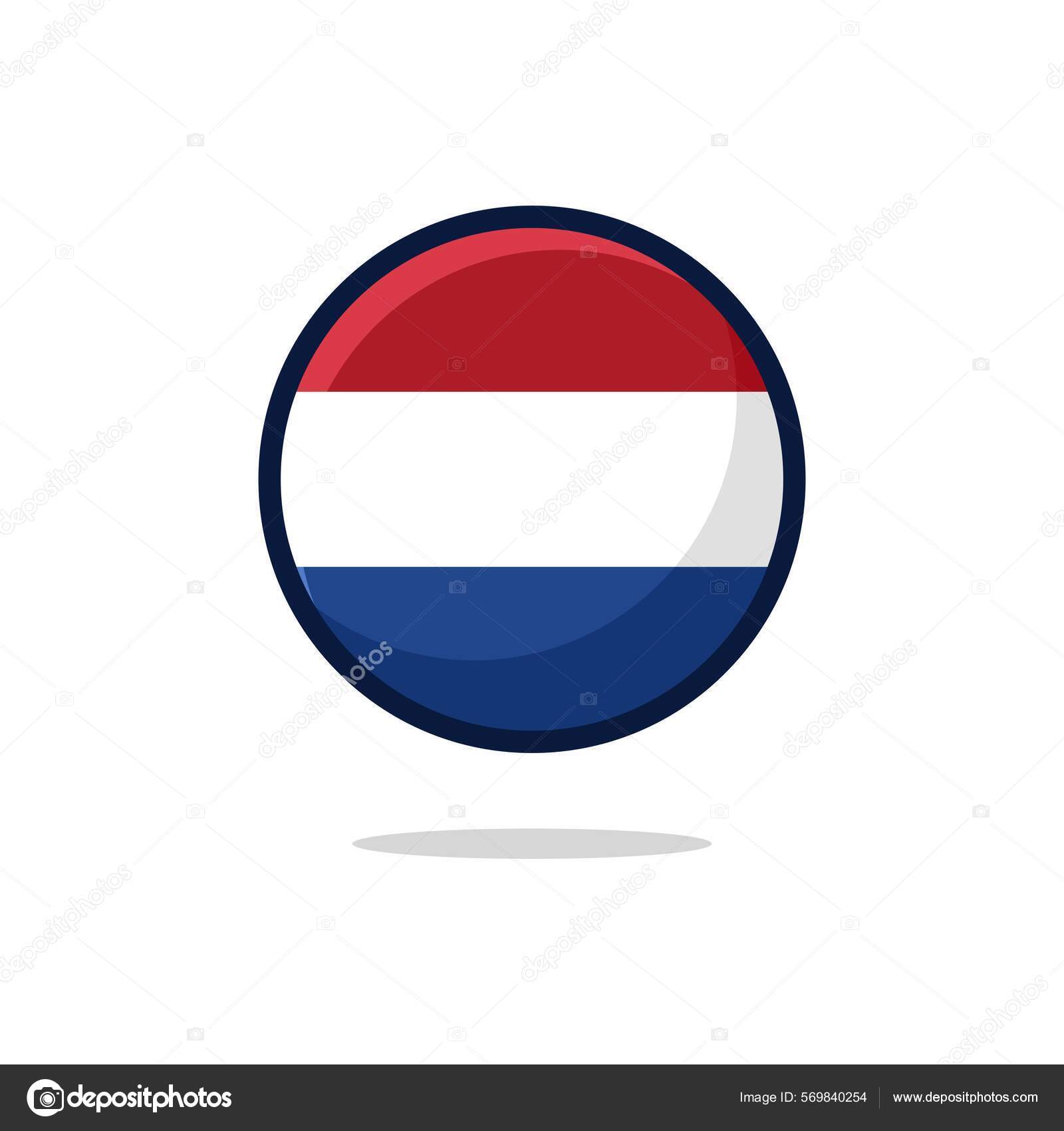 Netherlands Flag Icon Netherlands Flag Flat Style Isolated White ...