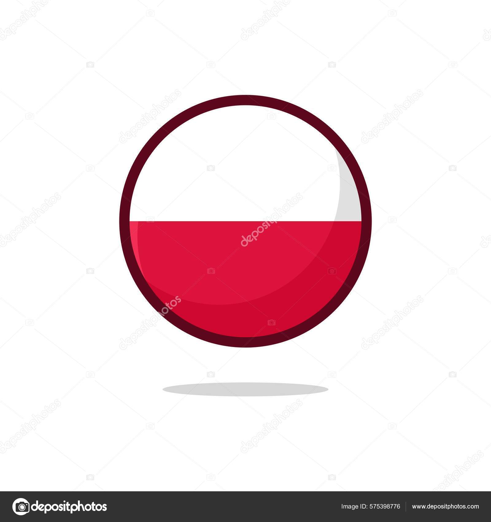 Poland Flag Icon Poland Flag Flat Style Isolated White Background ...