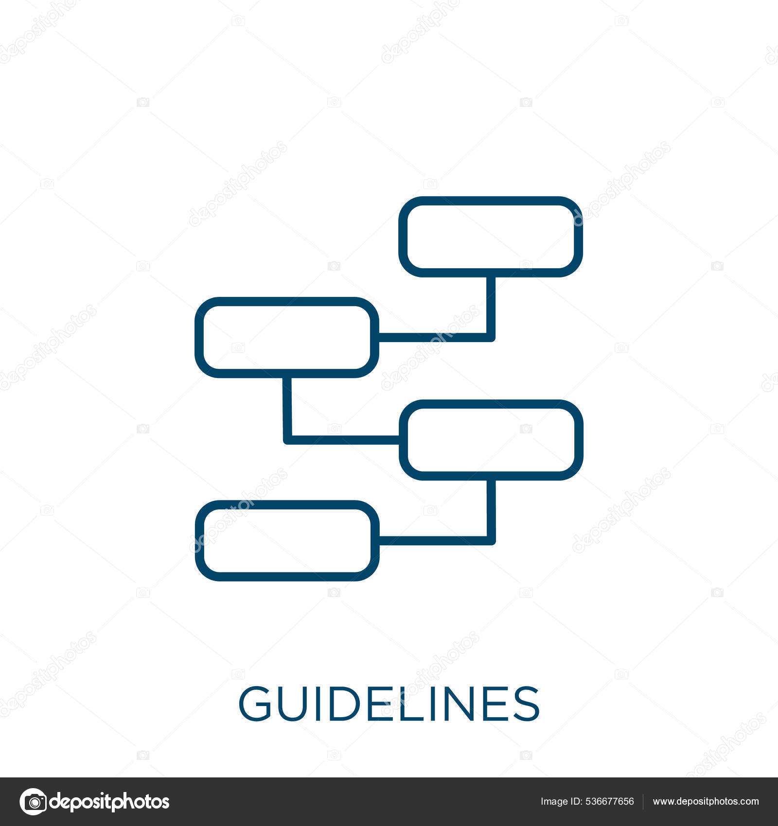 Guidelines Icon Thin Linear Guidelines Outline Icon Isolated White ...