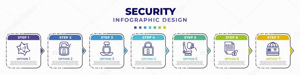 infographic template with icons and 7 options or steps. infographic for ...