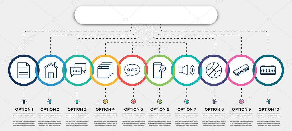 plantilla de infografía vectorial con iconos y 10 opciones o pasos ...