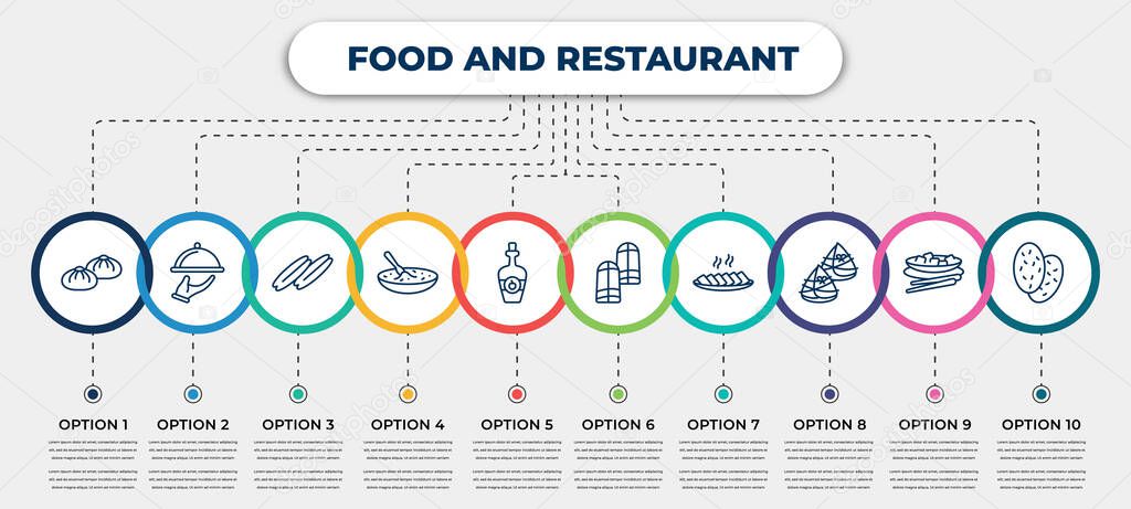 plantilla de infografía vectorial con iconos y 10 opciones o pasos ...