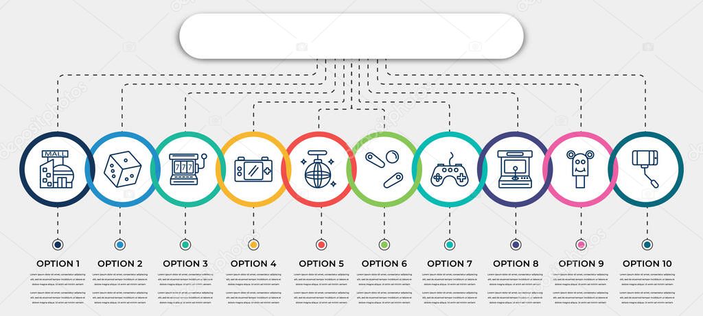 plantilla de infograf a vectorial con iconos y 10 opciones o pasos. infograf a para concepto ...