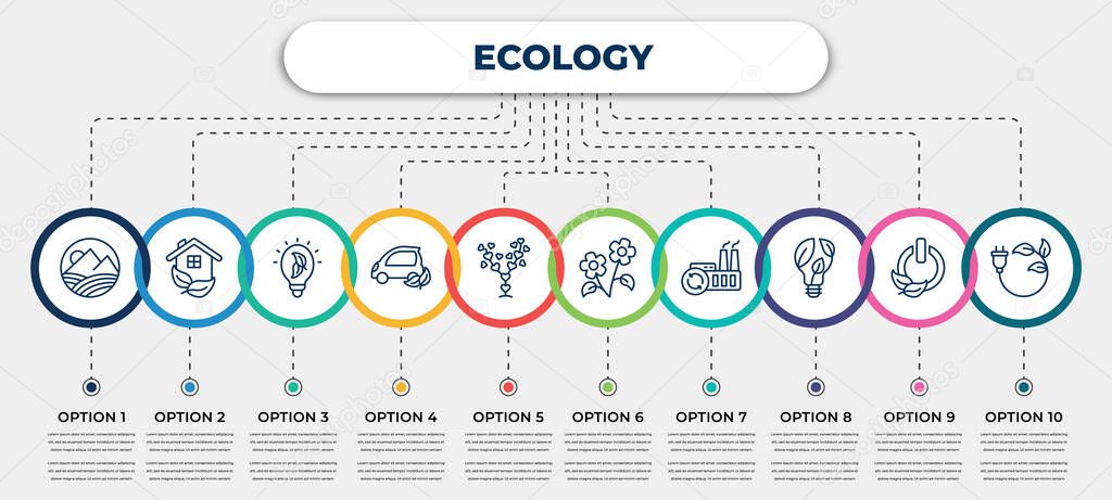 plantilla de infograf a vectorial con iconos y 10 opciones o pasos. infograf a para concepto de ...