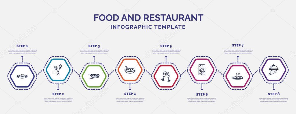 plantilla de infografía con iconos y 8 opciones o pasos. infografía ...