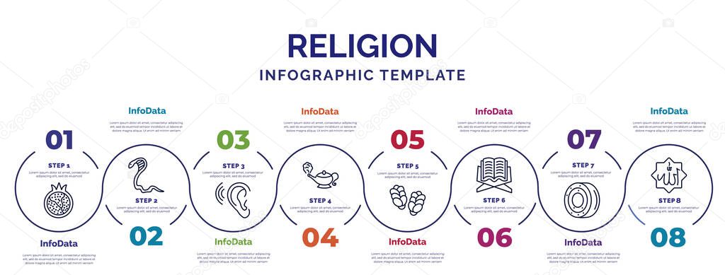 plantilla de infografía con iconos y 8 opciones o pasos. infografía ...