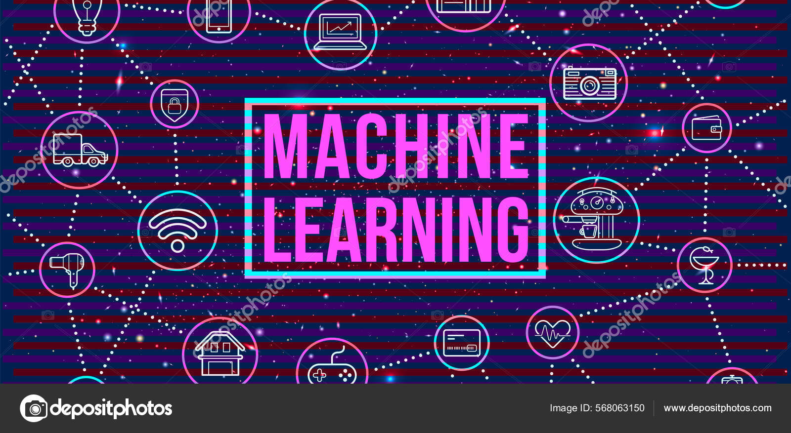 Machine Learning Design Concept Banner Poster Stock Vector Image by ...