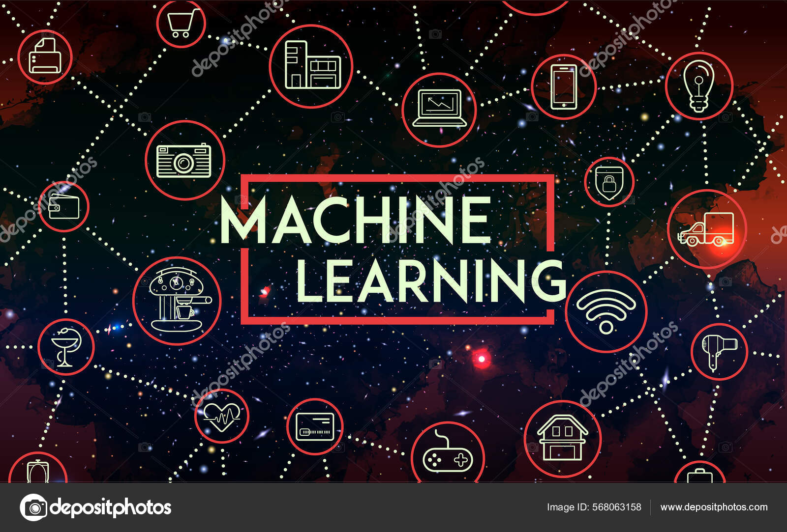 Machine Learning Design Concept Banner Poster Stock Vector Image by ...