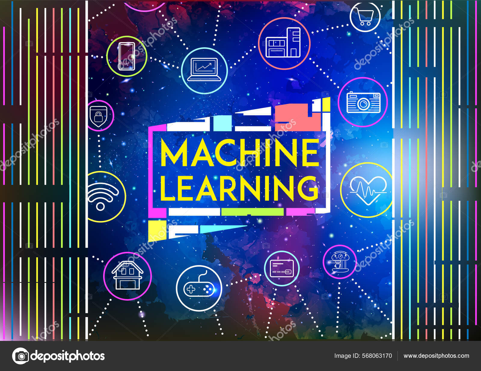 Machine Learning Design Concept Banner Poster Stock Vector Image by ...