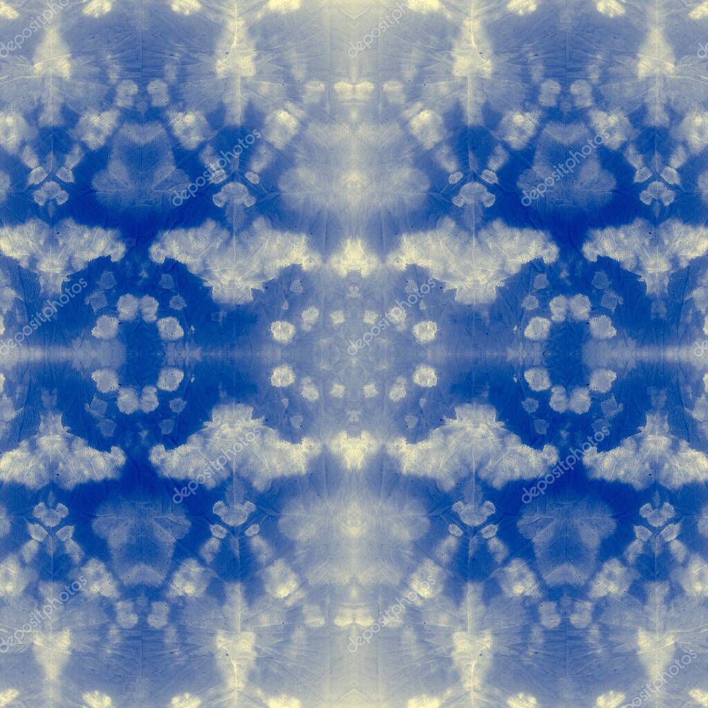 Tinte de lazo creativo azul. Repito geométrico de la Marina. Efecto ...