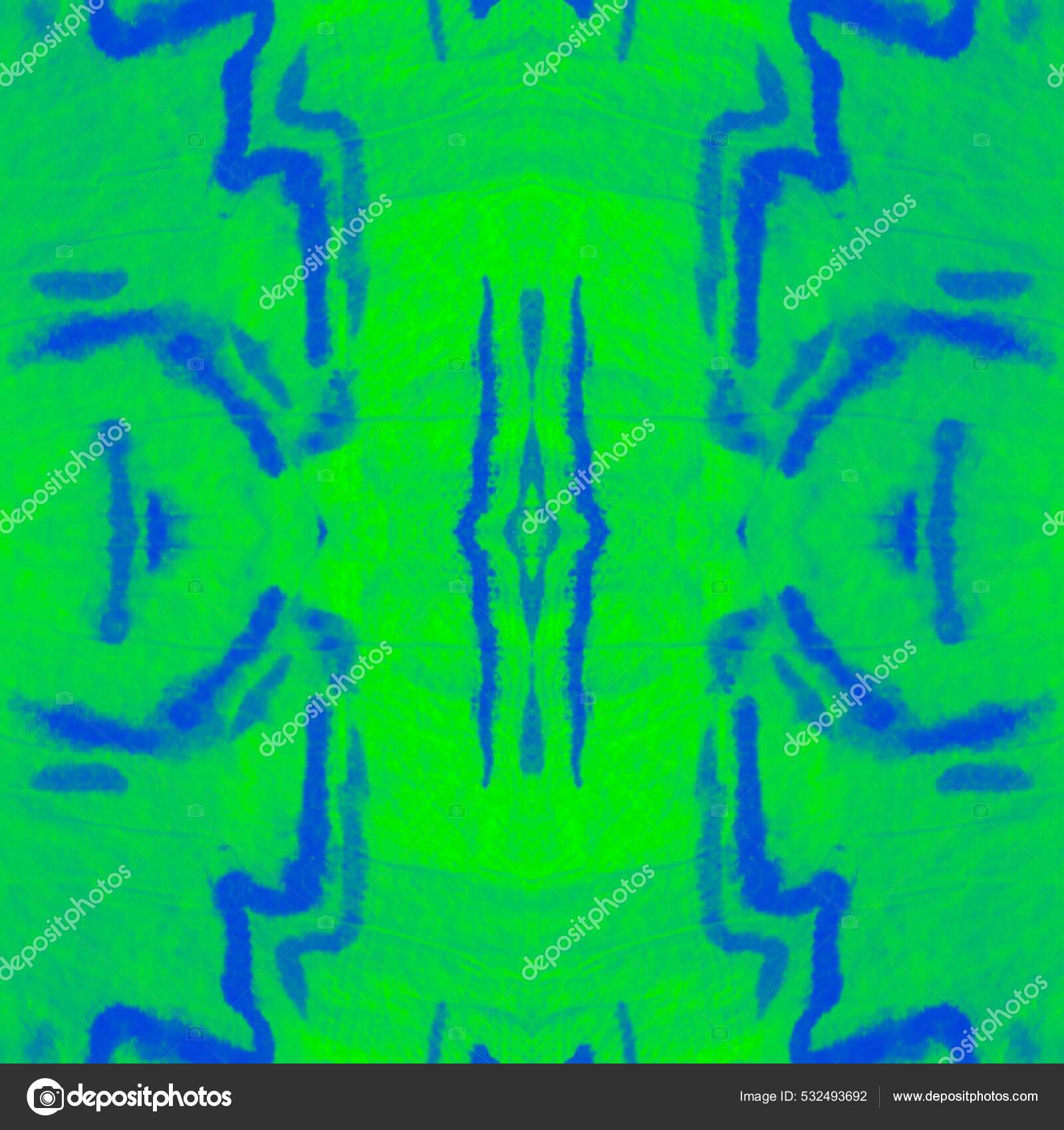 Sea Floral Art Batik Water Eco Effect Grunge Blue Abstract Stock ...