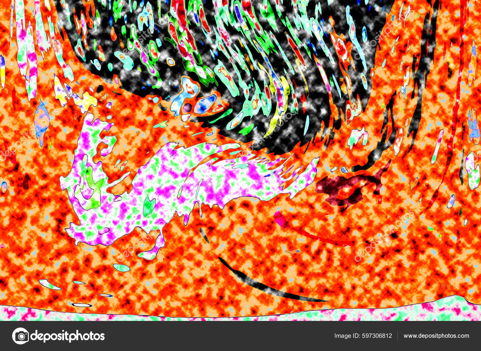 Colourful Simple Abstract Background Wavy Effect Stipple Effect ...