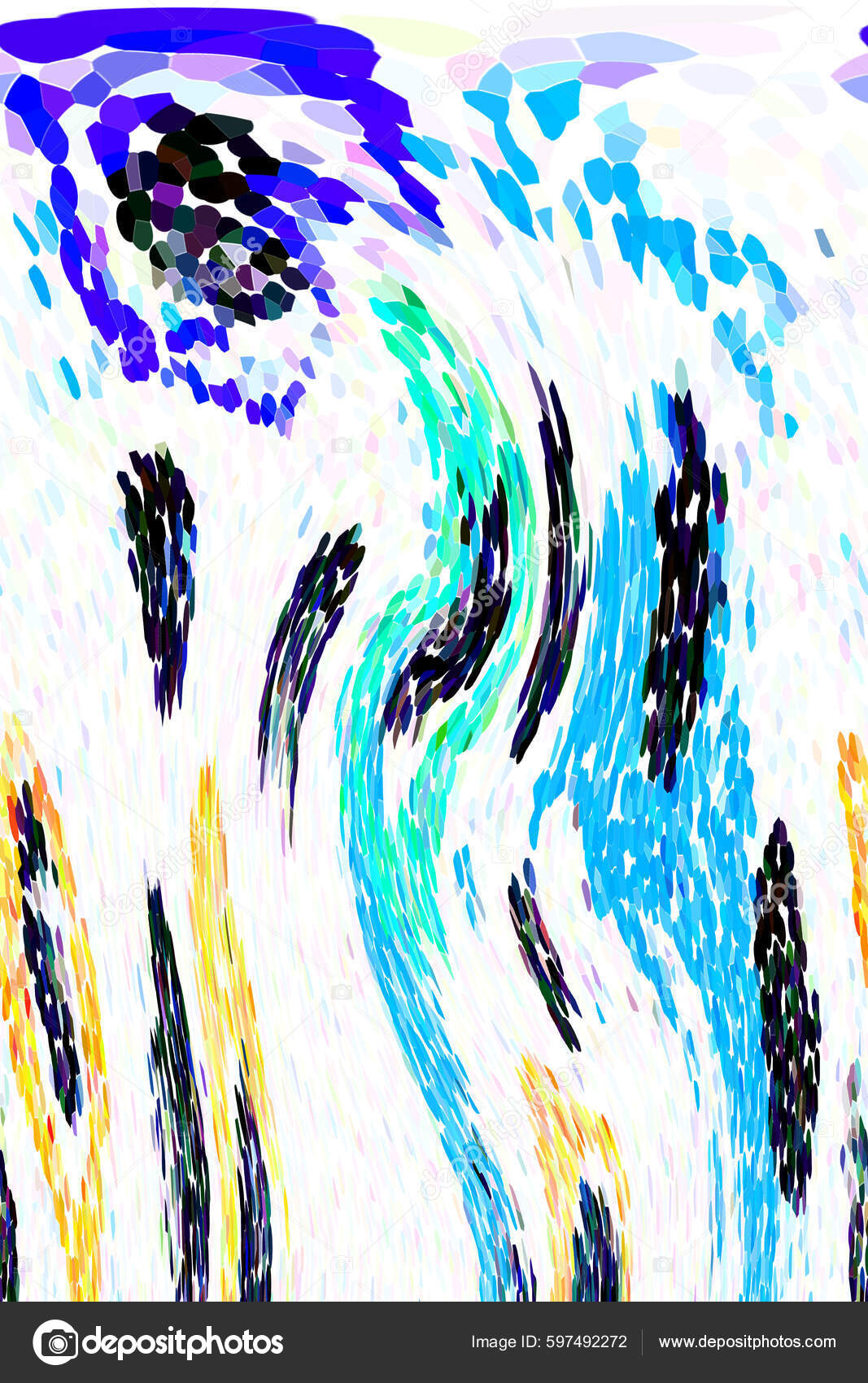 Colourful Simple Abstract Background Wavy Effect Stipple Effect ...