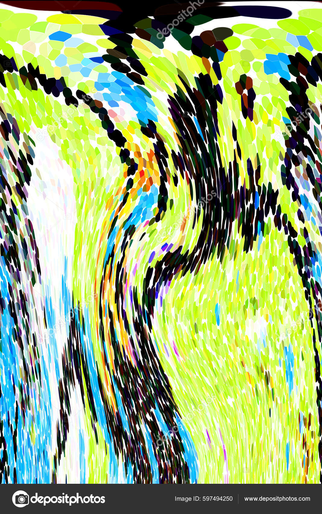 Colourful Simple Abstract Background Wavy Effect Stipple Effect ...