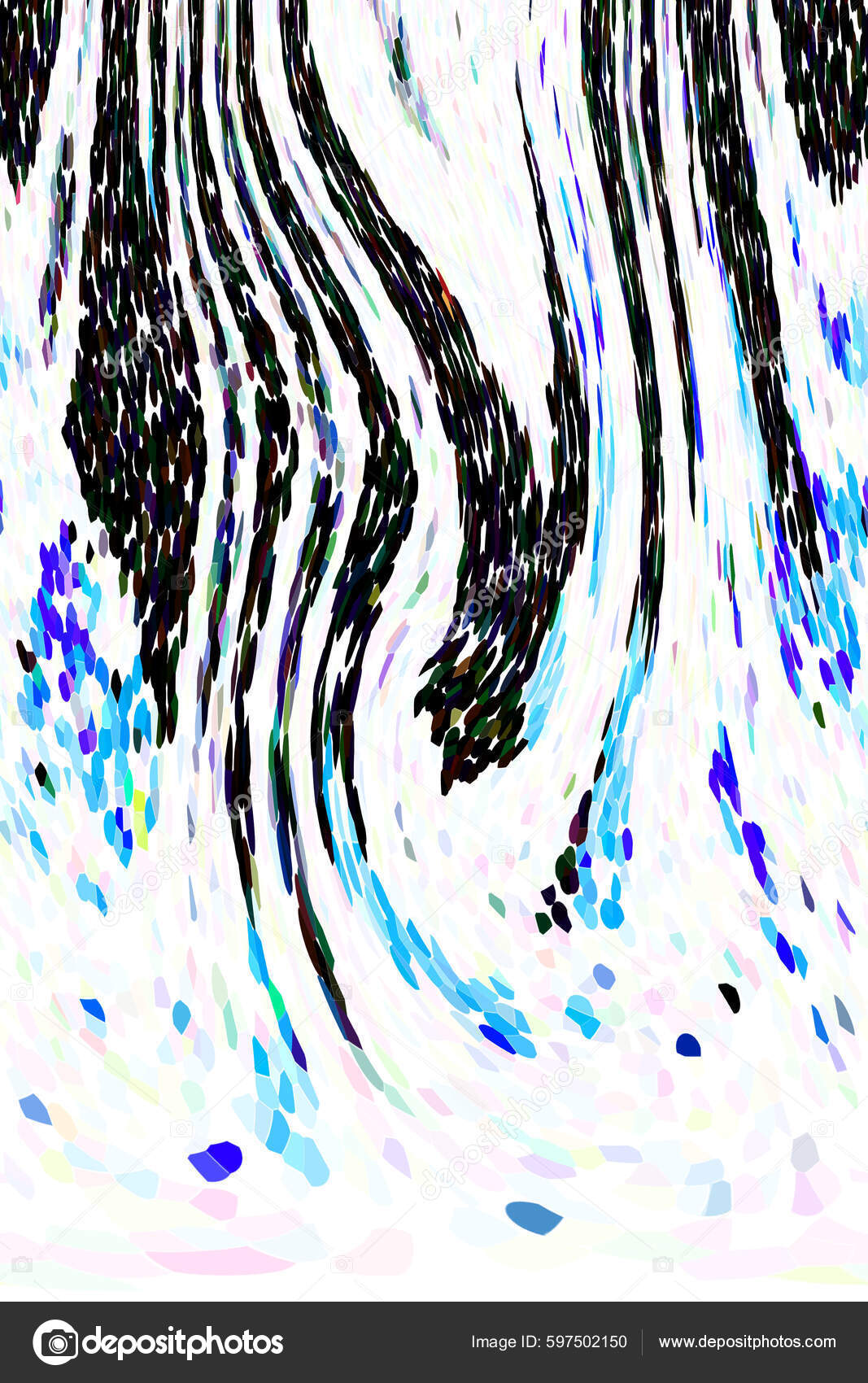 Colourful Simple Abstract Background Wavy Effect Stipple Effect ...