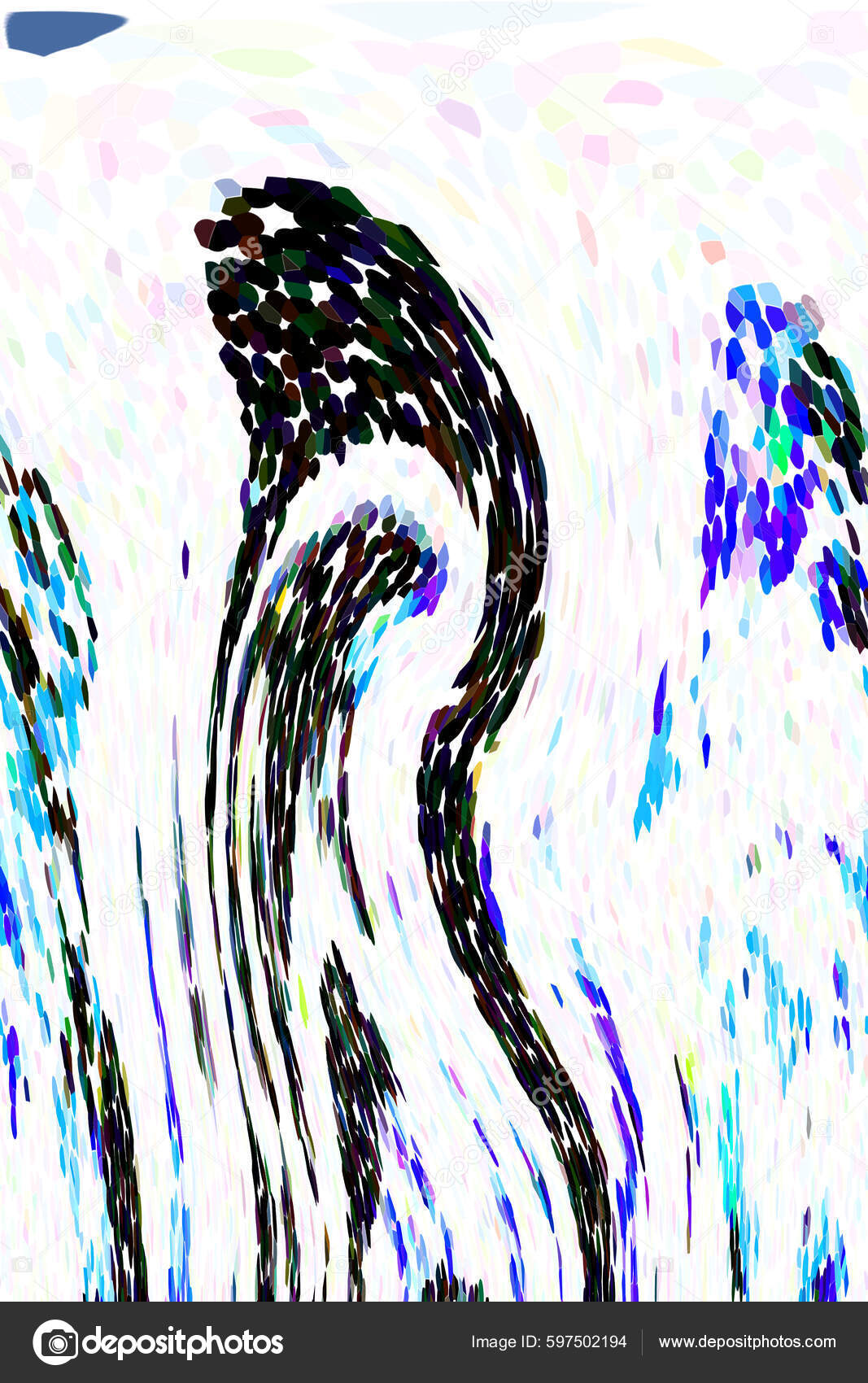 Colourful Simple Abstract Background Wavy Effect Stipple Effect ...