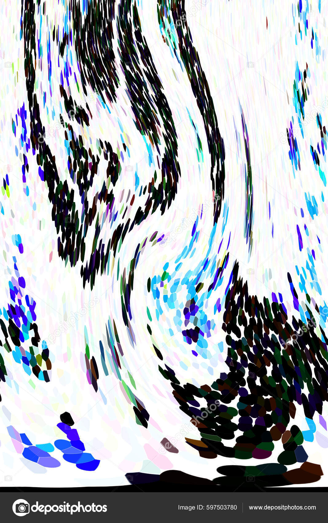 Colourful Simple Abstract Background Wavy Effect Stipple Effect ...