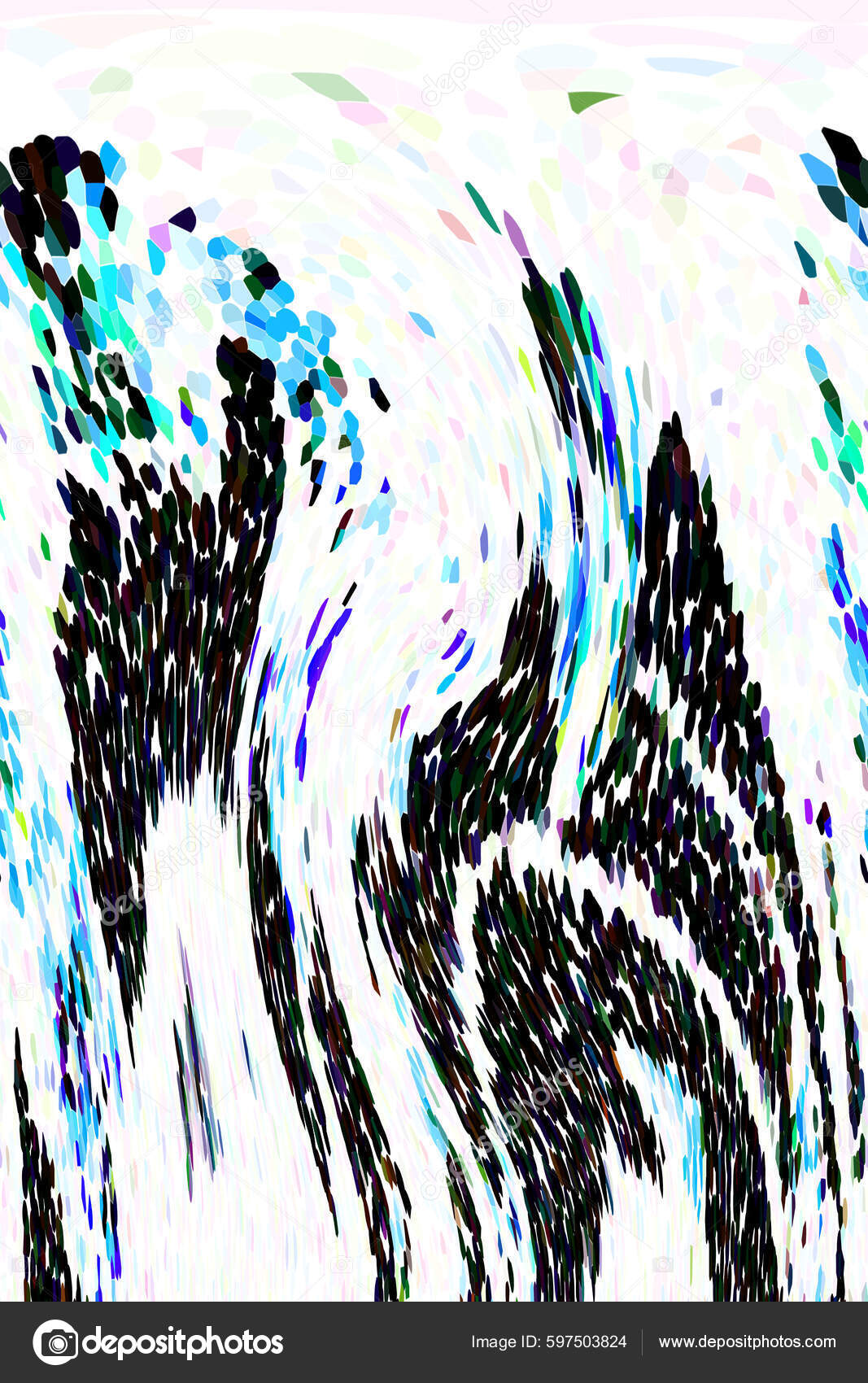 Colourful Simple Abstract Background Wavy Effect Stipple Effect ...