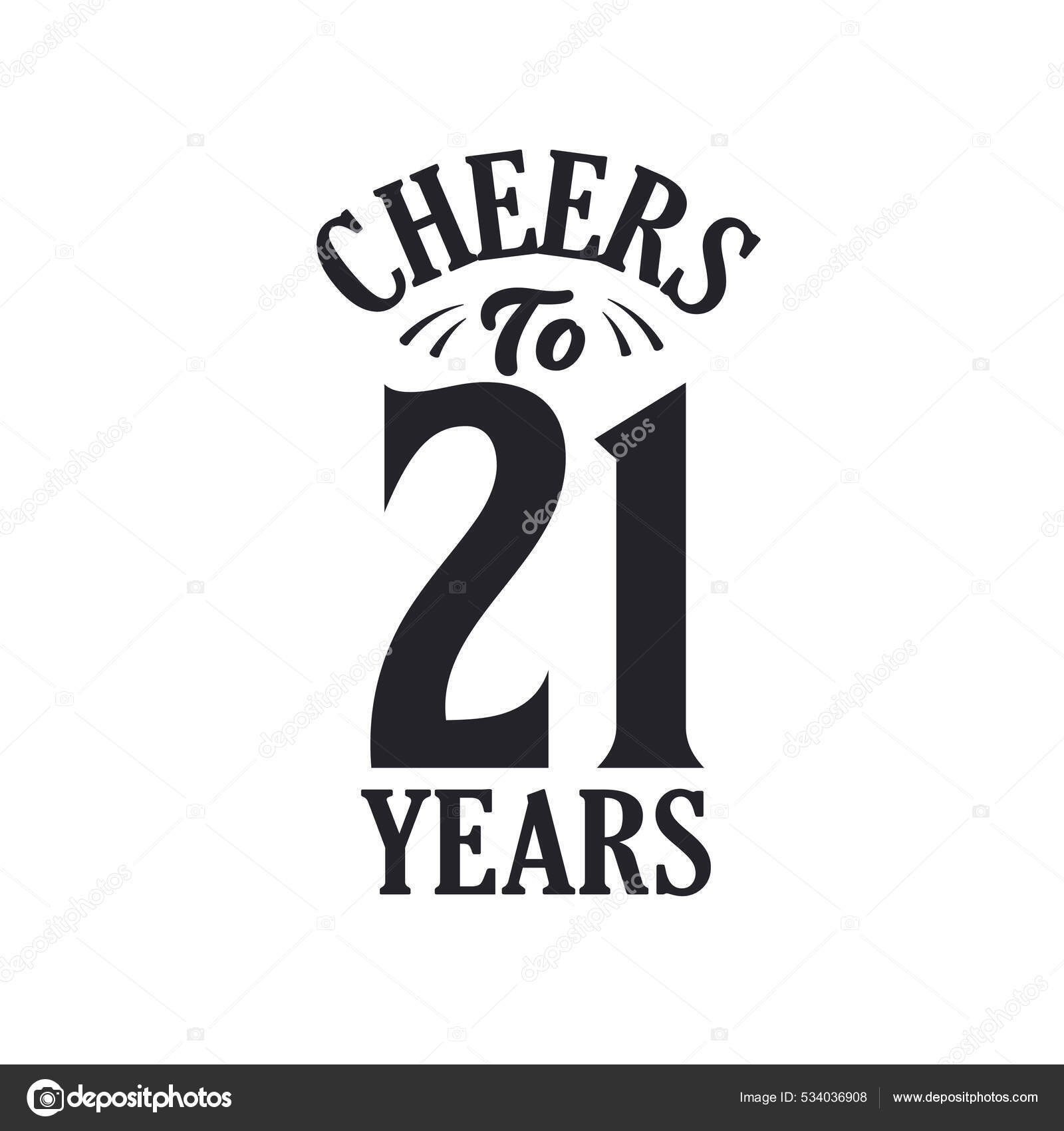 Years Vintage Birthday Celebration Cheers Years Stock Vector By