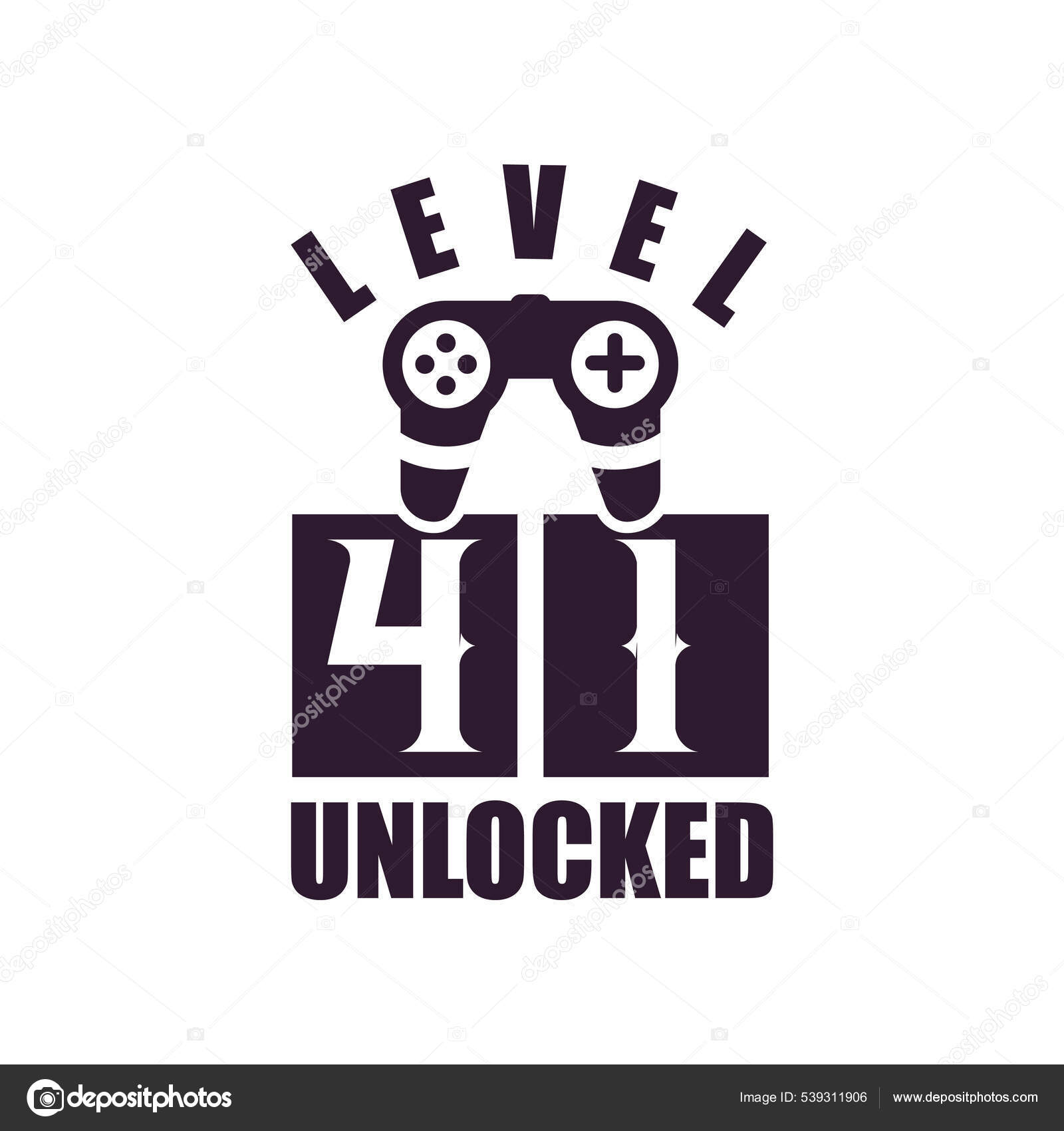 Level Unlocked 41St Birthday Gamers Stock Vector by ©creator.stockia ...