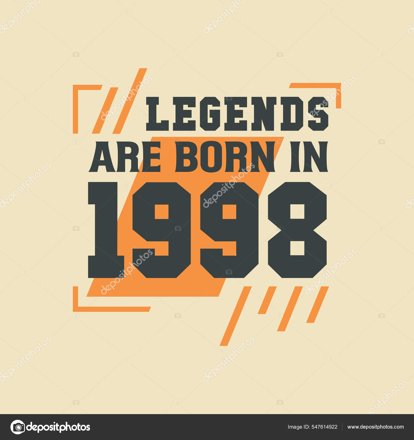 Cumpleaños Leyenda 1998 Leyendas Nacen 1998 Vector de stock por ©creator.stockia@gmail.com 547614922