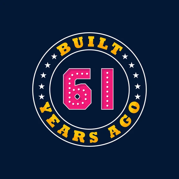 Happy 61st birthday Vector Art Stock Images | Depositphotos