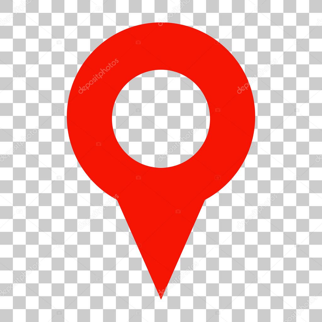 Icono de pin de mapa con fondo transparente. Vector. 2023