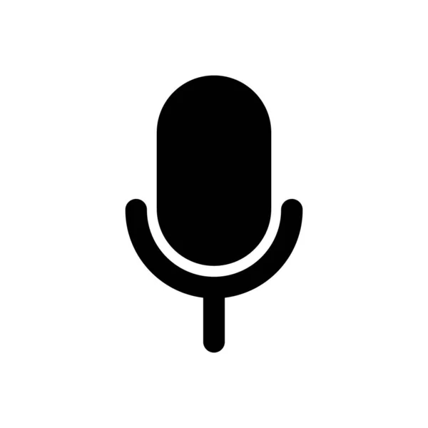 Icono de silueta de micr fono simple. Vector. 2024