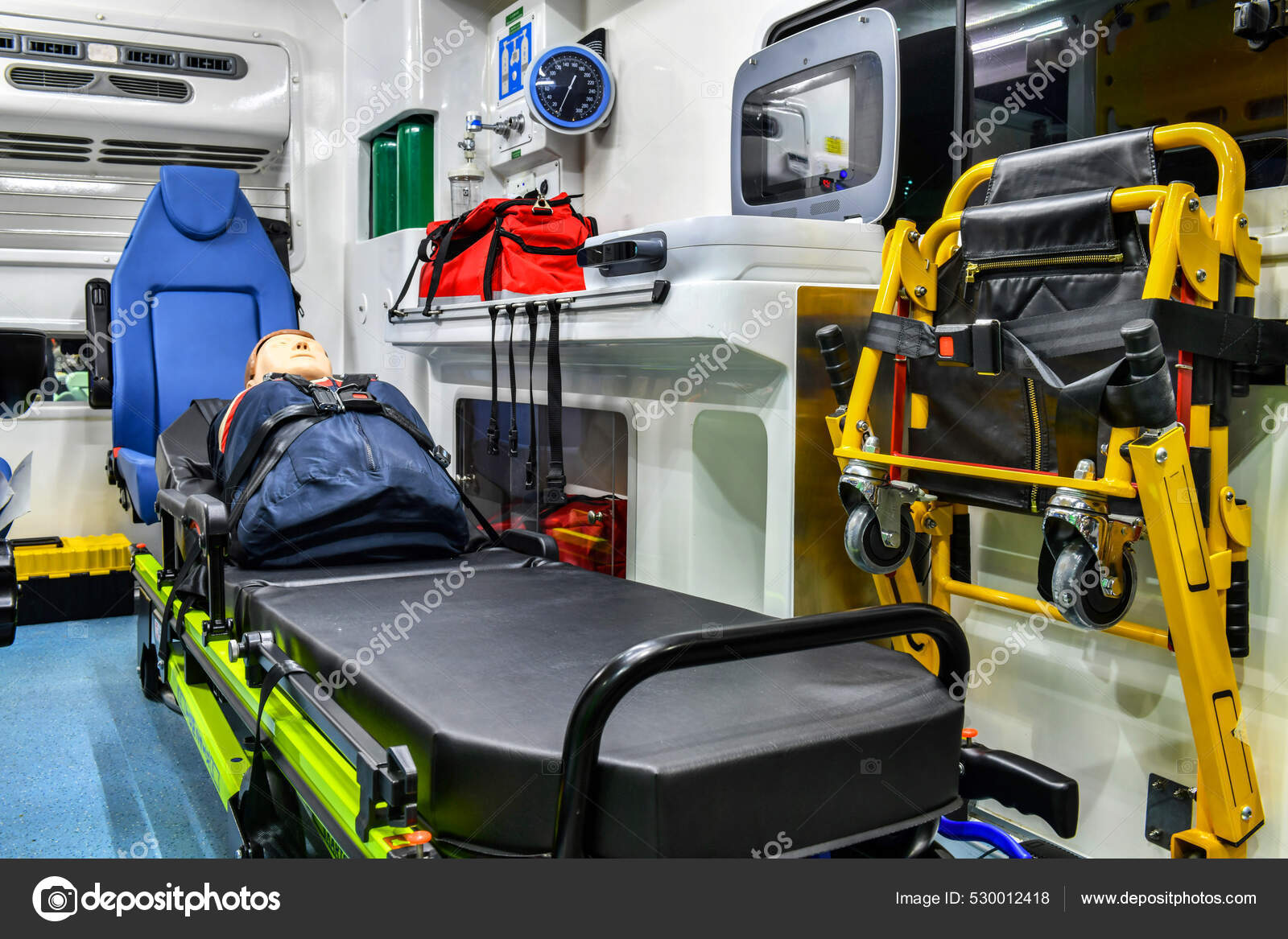 Emergency Equipment Devices Ambulance Interior Details Stock Photo by ...