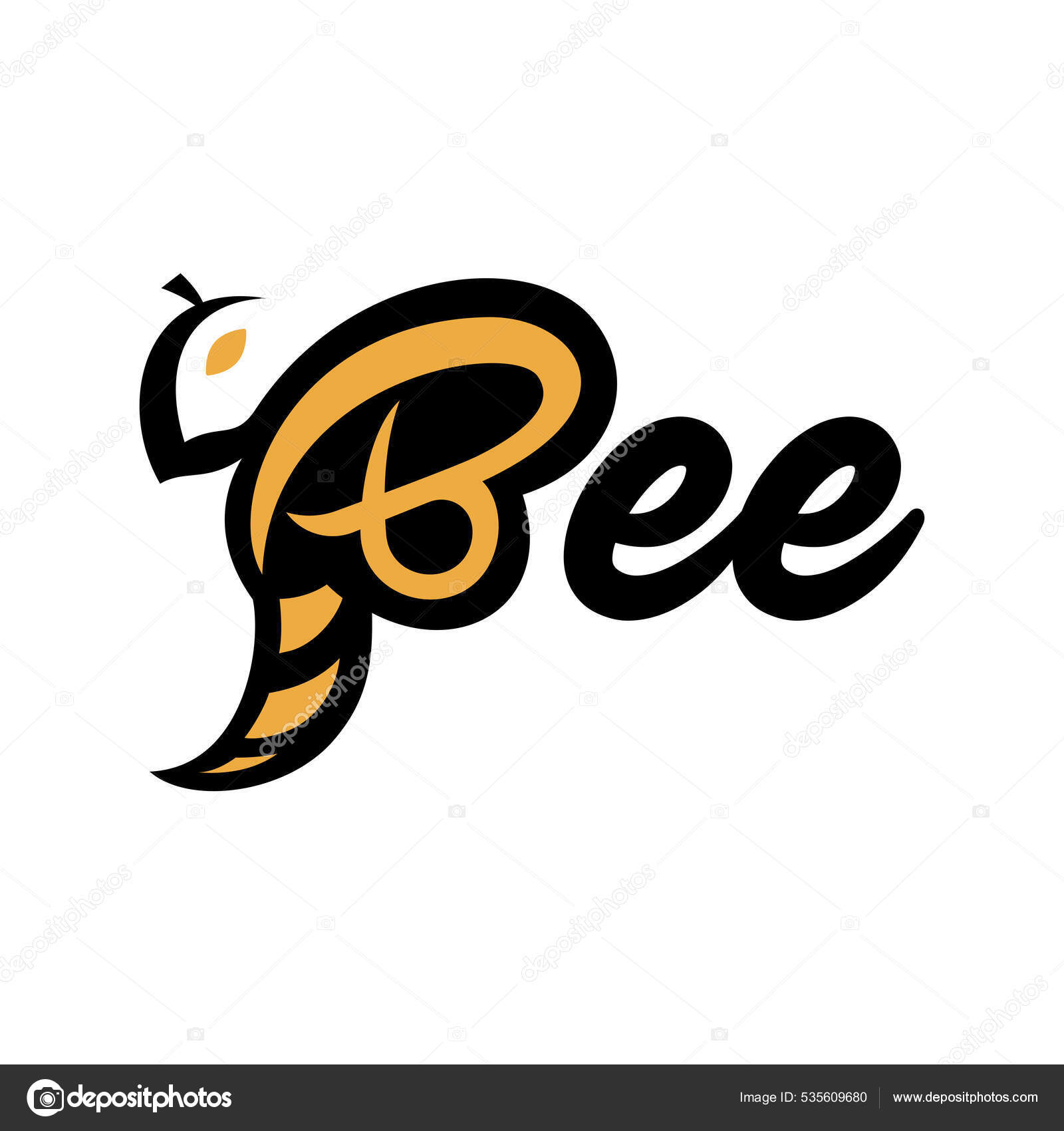 Bee Logo Artistic Letter Bee Logo Stock Vector Image by ©blackcleans ...