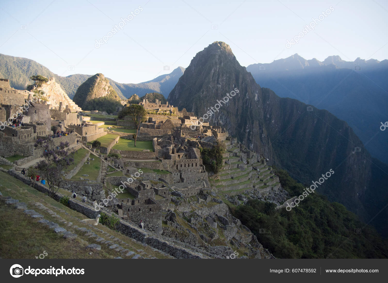 Sunrise Machu Picchu Archaeological Complex Andes Mountains Peru High ...