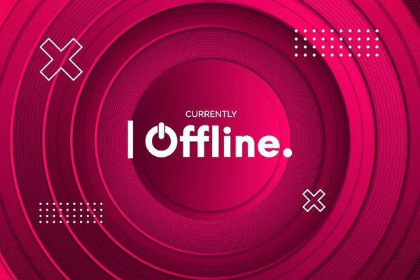 Offline Twitch Banner Abstract Wave Template Vector Design Illustration ...