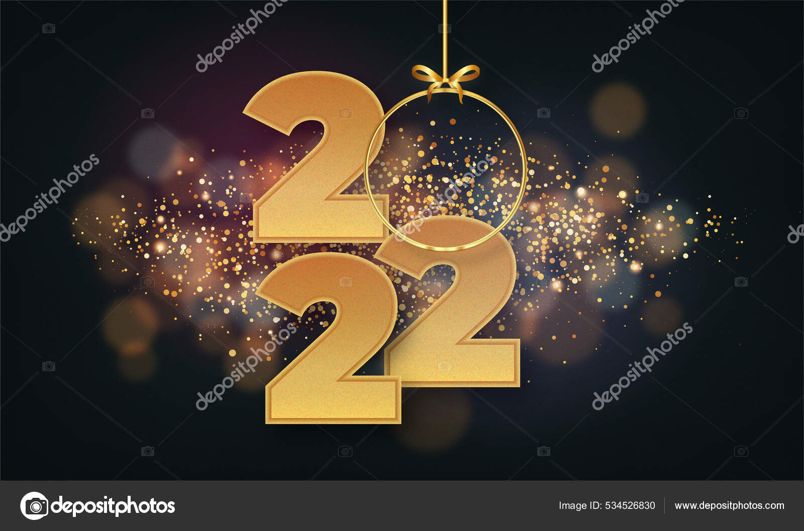 Happy New Year 2022 Background Bokeh Vector Design Illustration Stock Vector by ©bizkette@yahoo ...