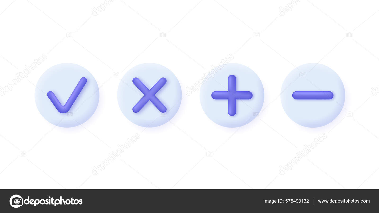 Set Cross Check Marks Isolated White Background Can Used Many Stock ...
