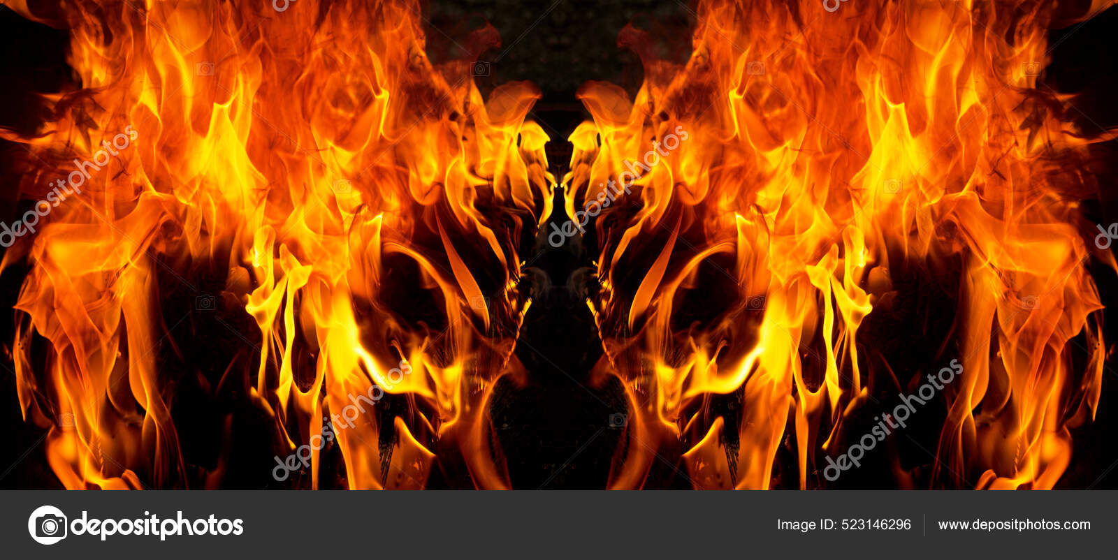 Fiery Face Created Tongues Fire Resembles Tales Legends Beliefs ...
