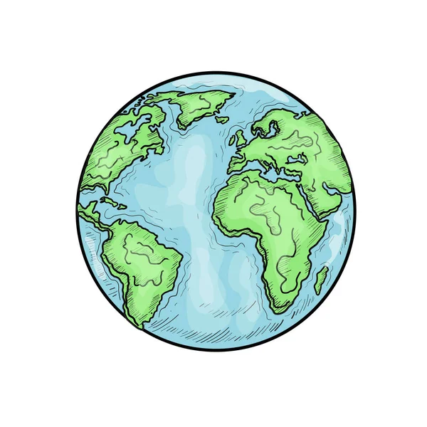 Planeta tierra dibujo imágenes de stock de arte vectorial | Depositphotos