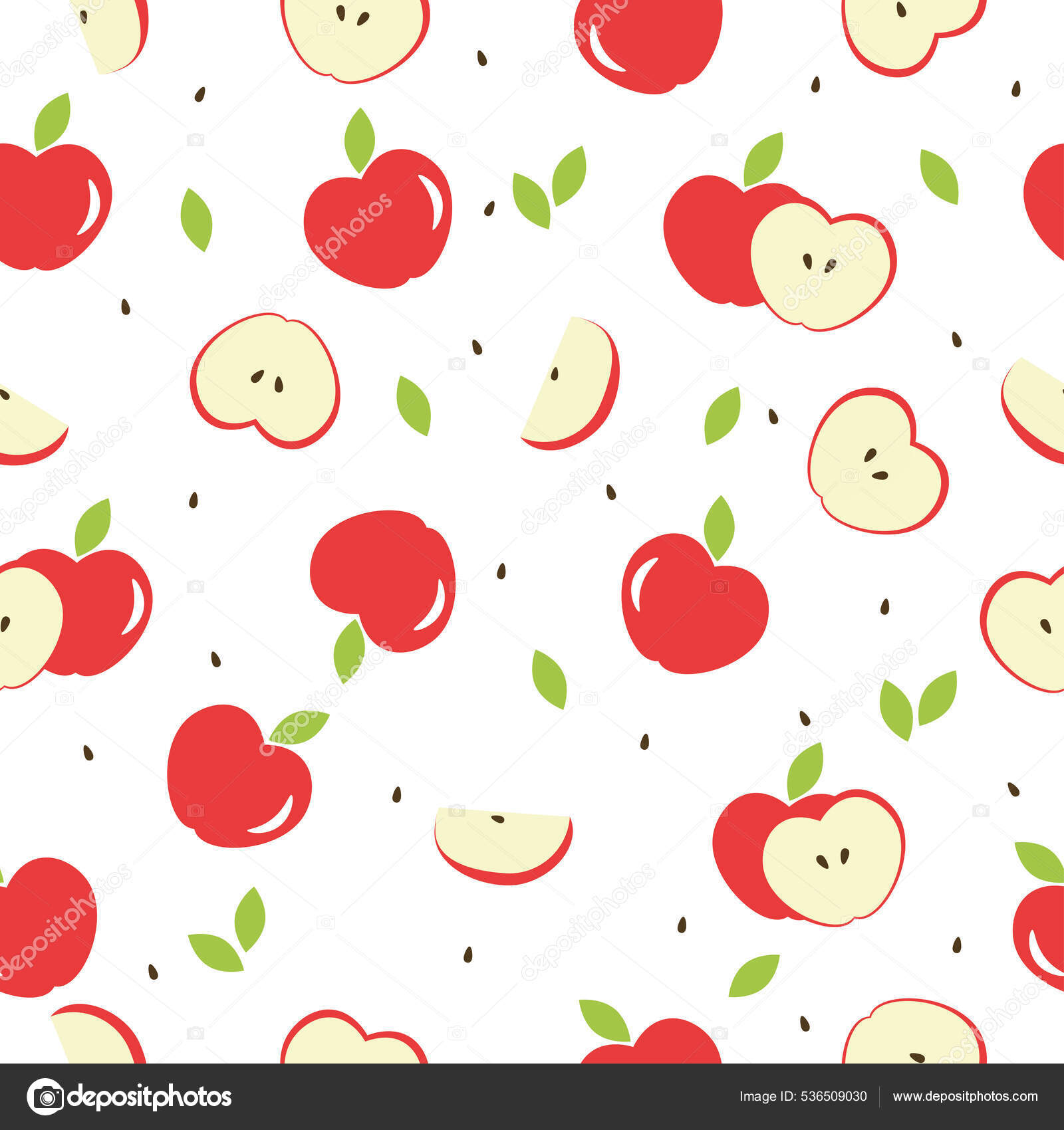 Seamless Background Red Apple Pattern Stock Vector Image by ©AbraSa ...