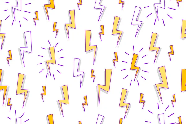 Seamless Background Electric Flash Pattern Vector Illustration Stock ...