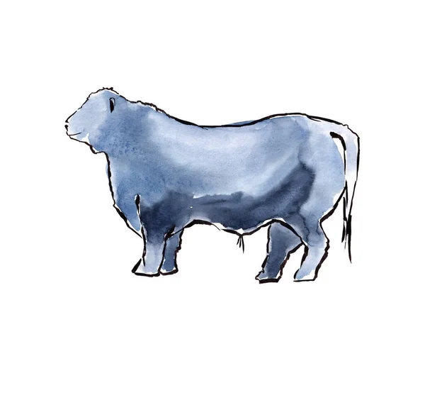 Clipart De Vaca Azul