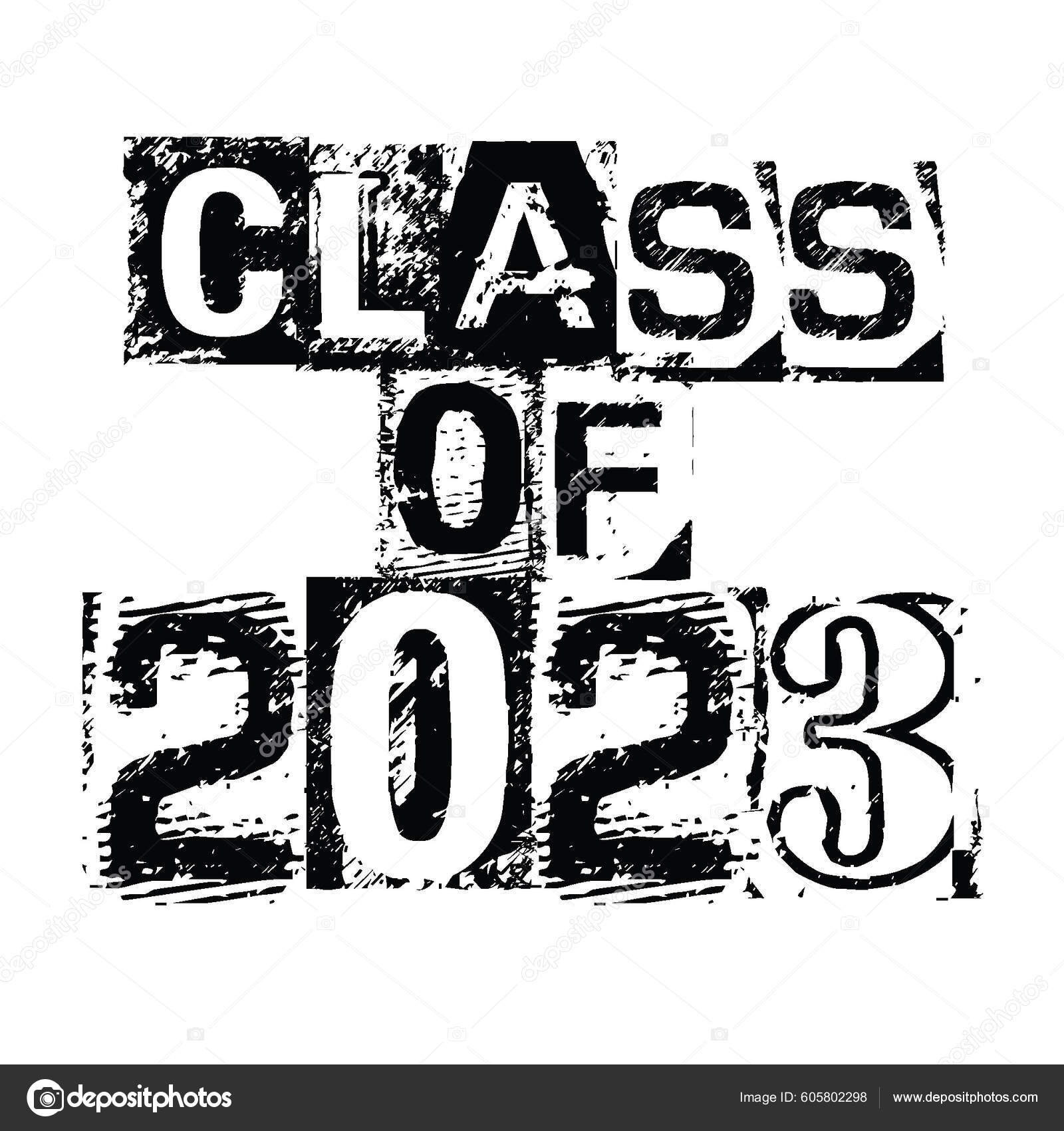 Graduate 2023 Class 2023 Lettering Vector Illustration Template ...