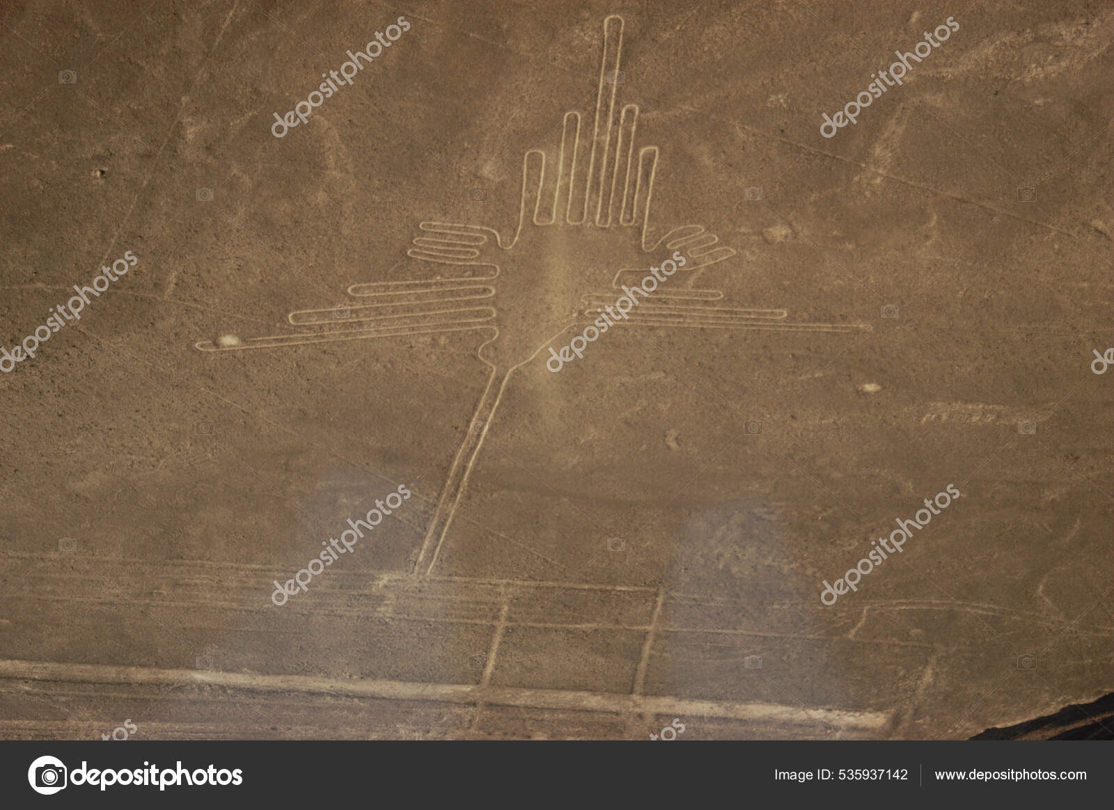 Drawings Nazca Lines Lineas Nazca Desert Nazca Peru High Quality Stock ...