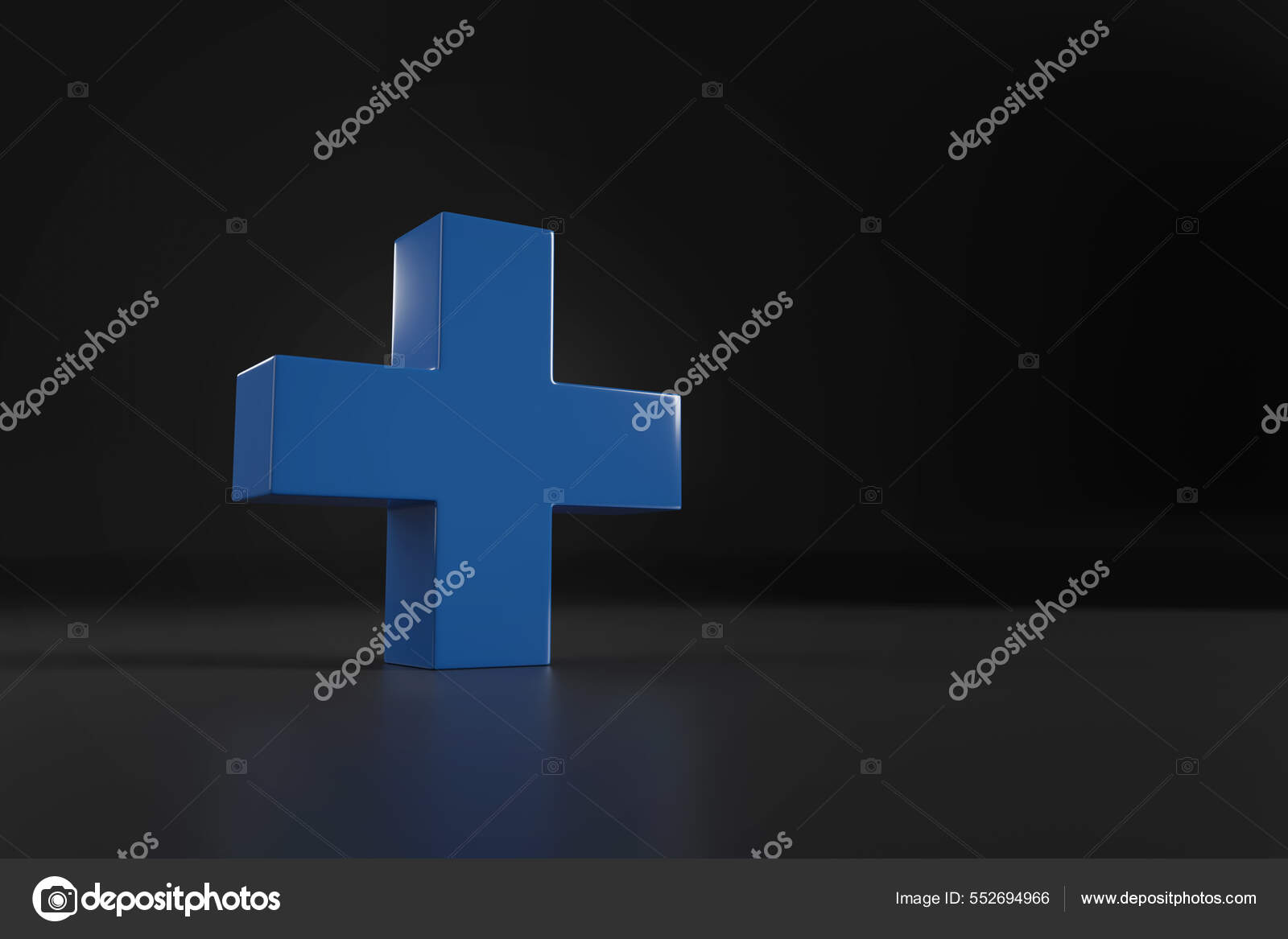 Sign Three Dimensions Black Background Illustration Stock Photo by ...