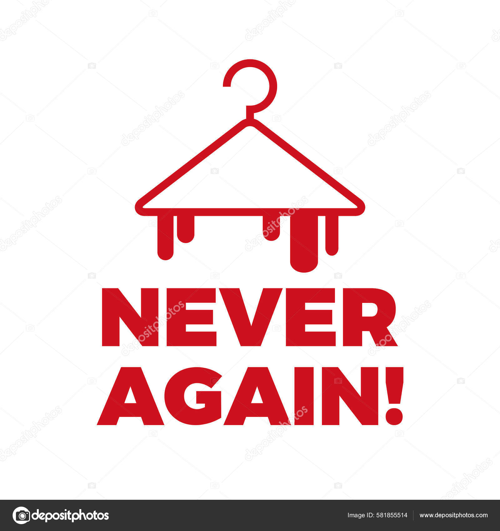 Never Again Lettering Icon Vector Abortion Rights Protests Never Again ...