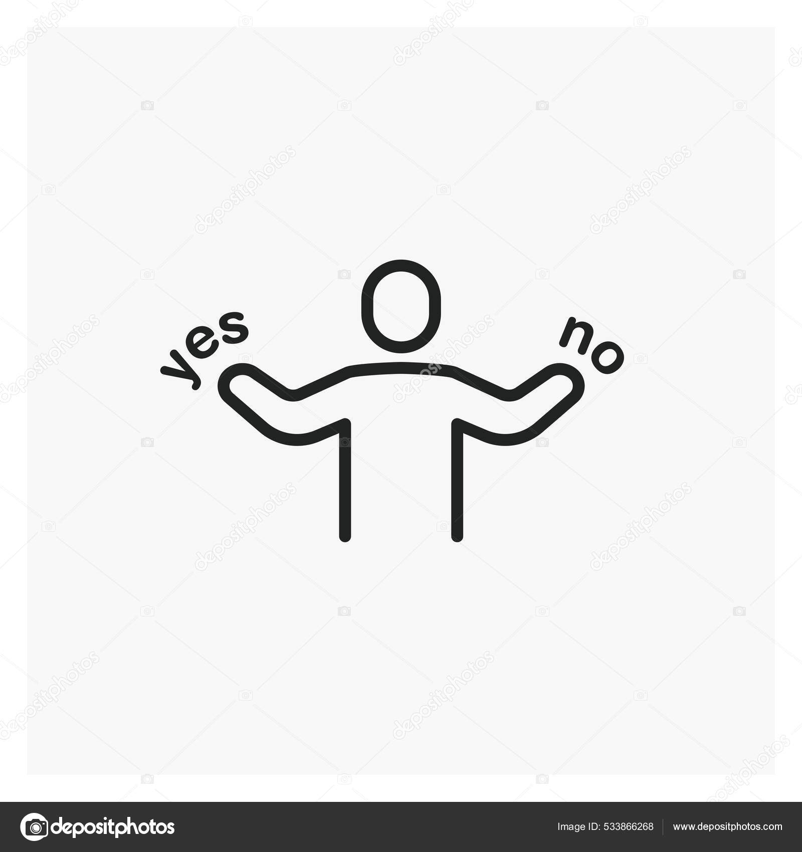 Human Yes Choise Vector Icon Stock Vector by ©rufatbunyadzade 533866268