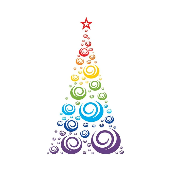Rainbow christmas tree Vector Art Stock Images | Depositphotos