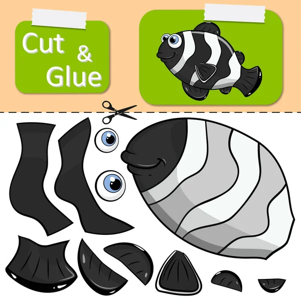 Sea Fish Coloring Book Page Cartoon Funny Sea Fish Kids Stock Vector ...